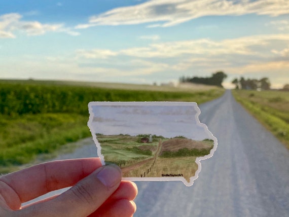 Iowa Decal Watercolor Iowa Sticker IA Car Decal Home State | Etsy