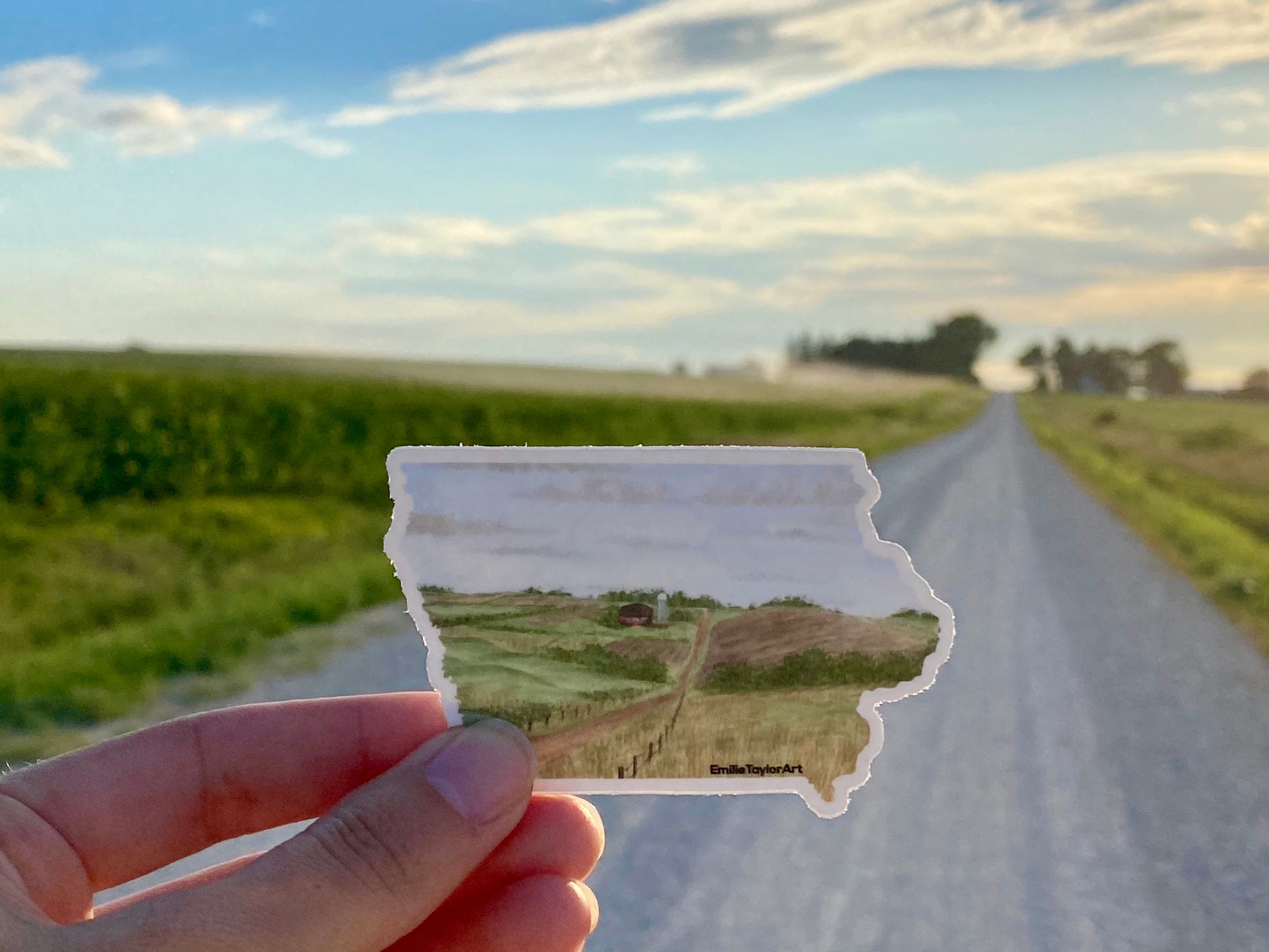 Iowa Decal Watercolor Iowa Sticker IA Car Decal Home State - Etsy