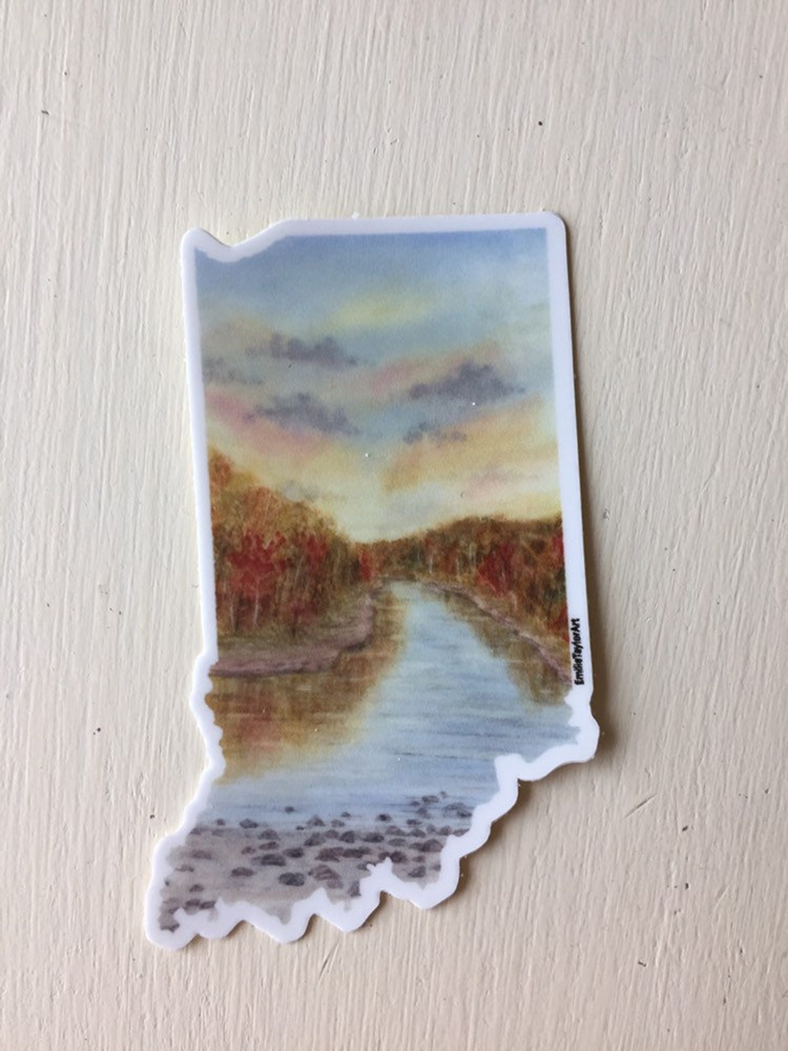 Indiana Decal Watercolor Indiana Sticker IN Car Decal Home | Etsy