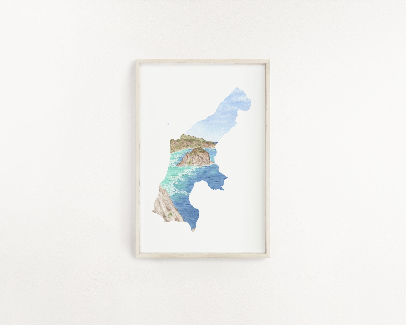 Saipan Watercolor Painting, Saipan Island Art, the Northern Mariana ...