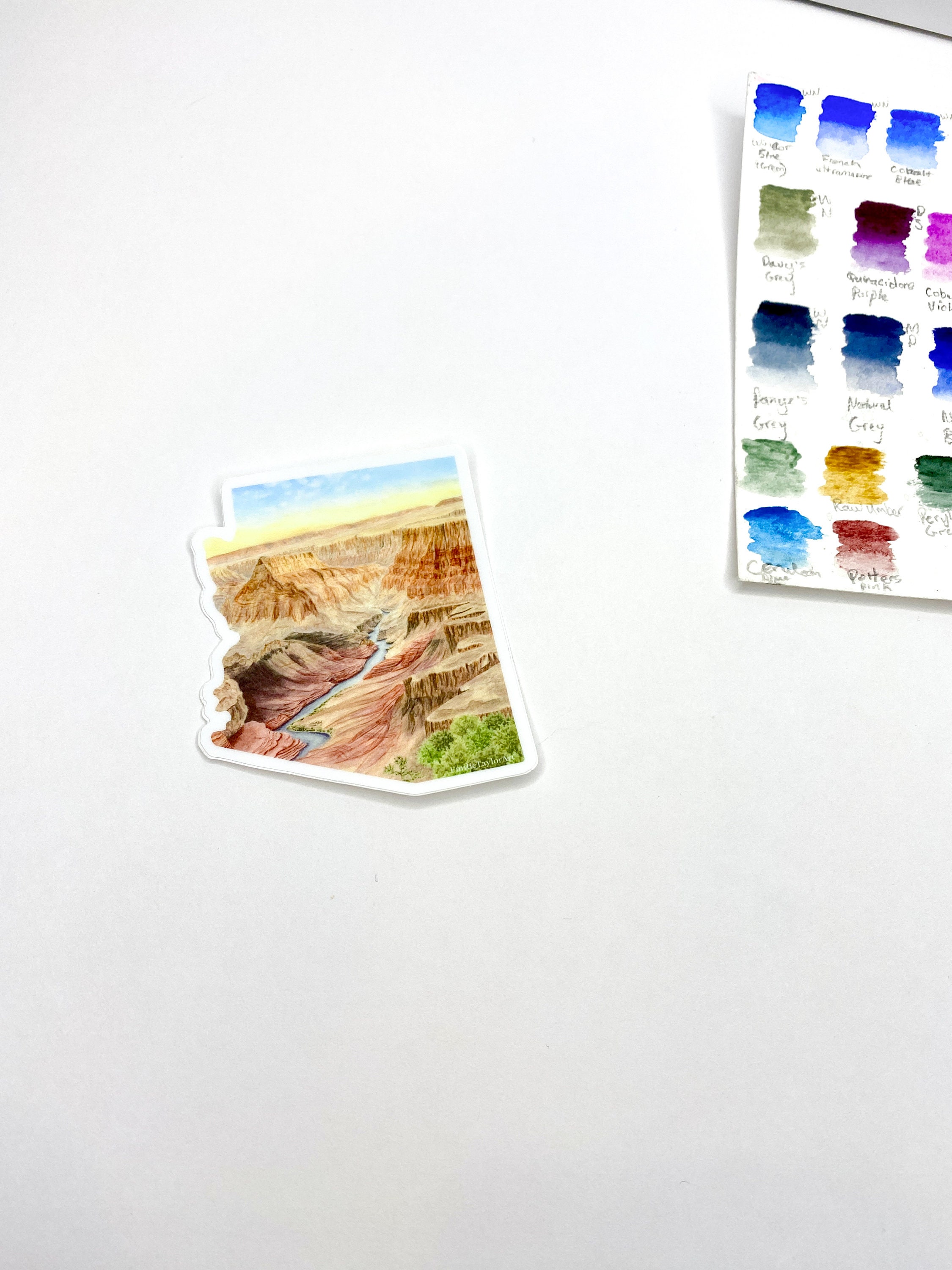 Arizona Grand Canyon National Park Decal, Watercolor Arizona Sticker ...