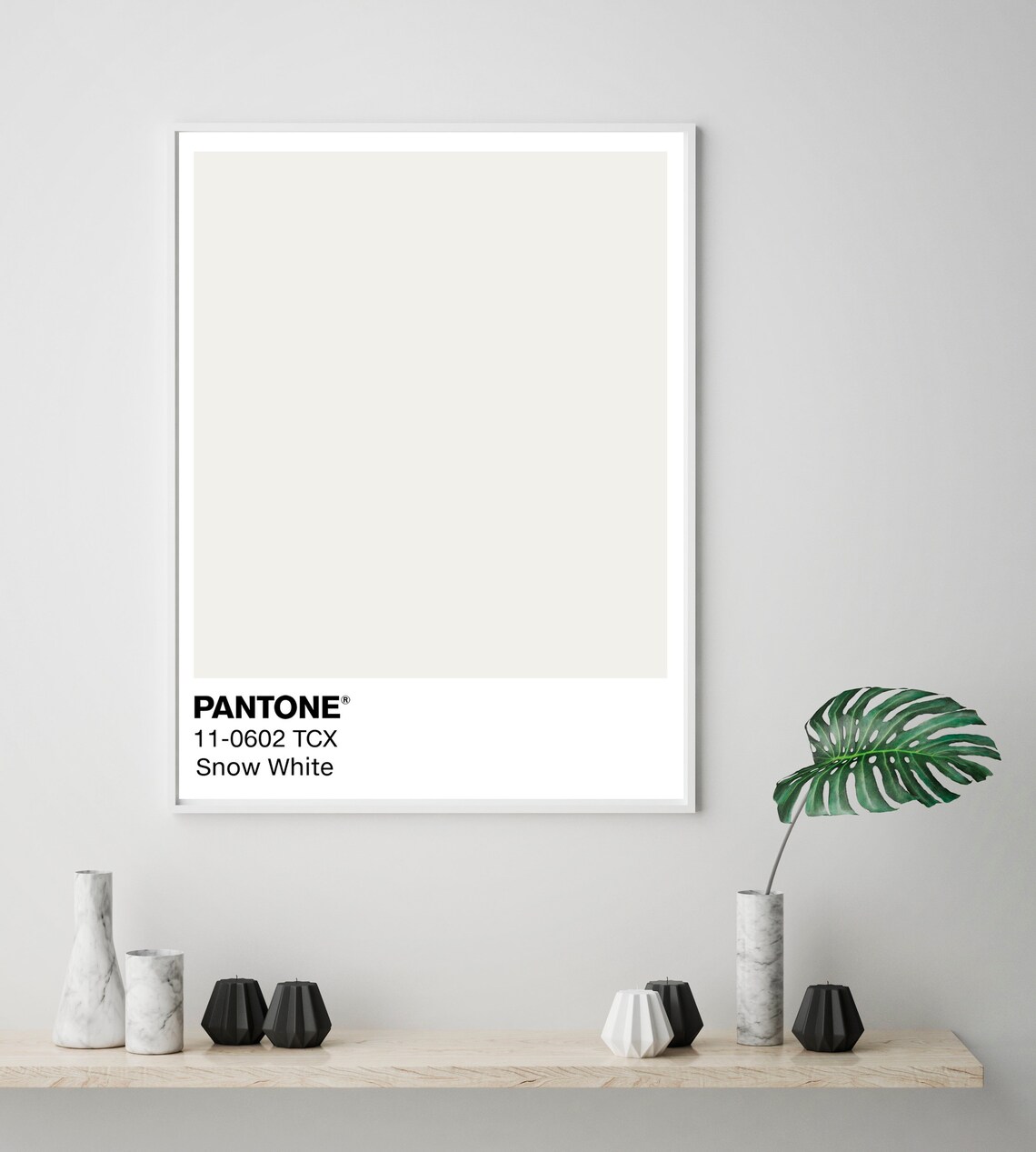 Snow White Pantone Poster//Pantone Color Poster//Printable | Etsy