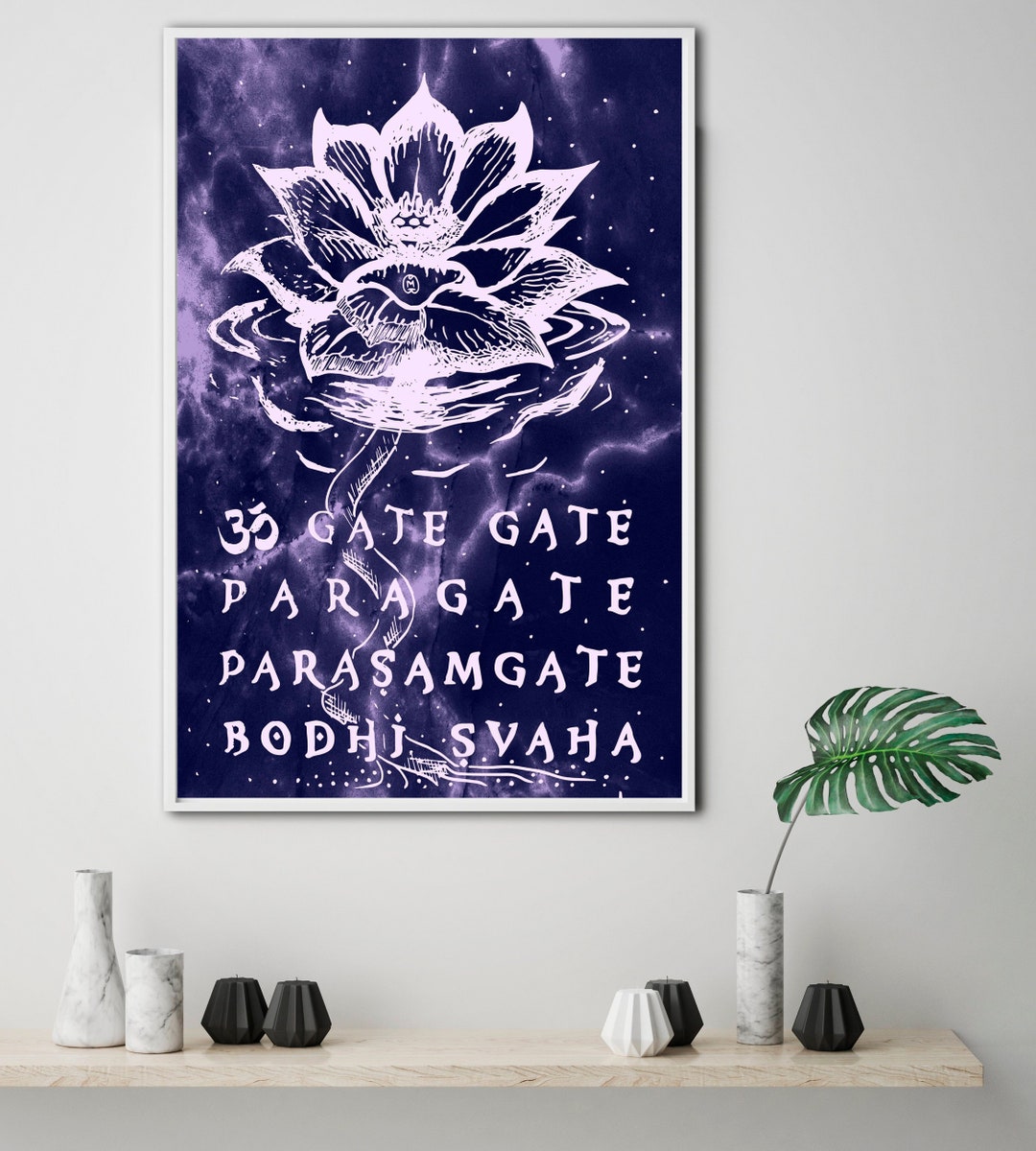 GATE GATE PARAGATE Mantra Printable Wall Art for Yoga,meditation and ...