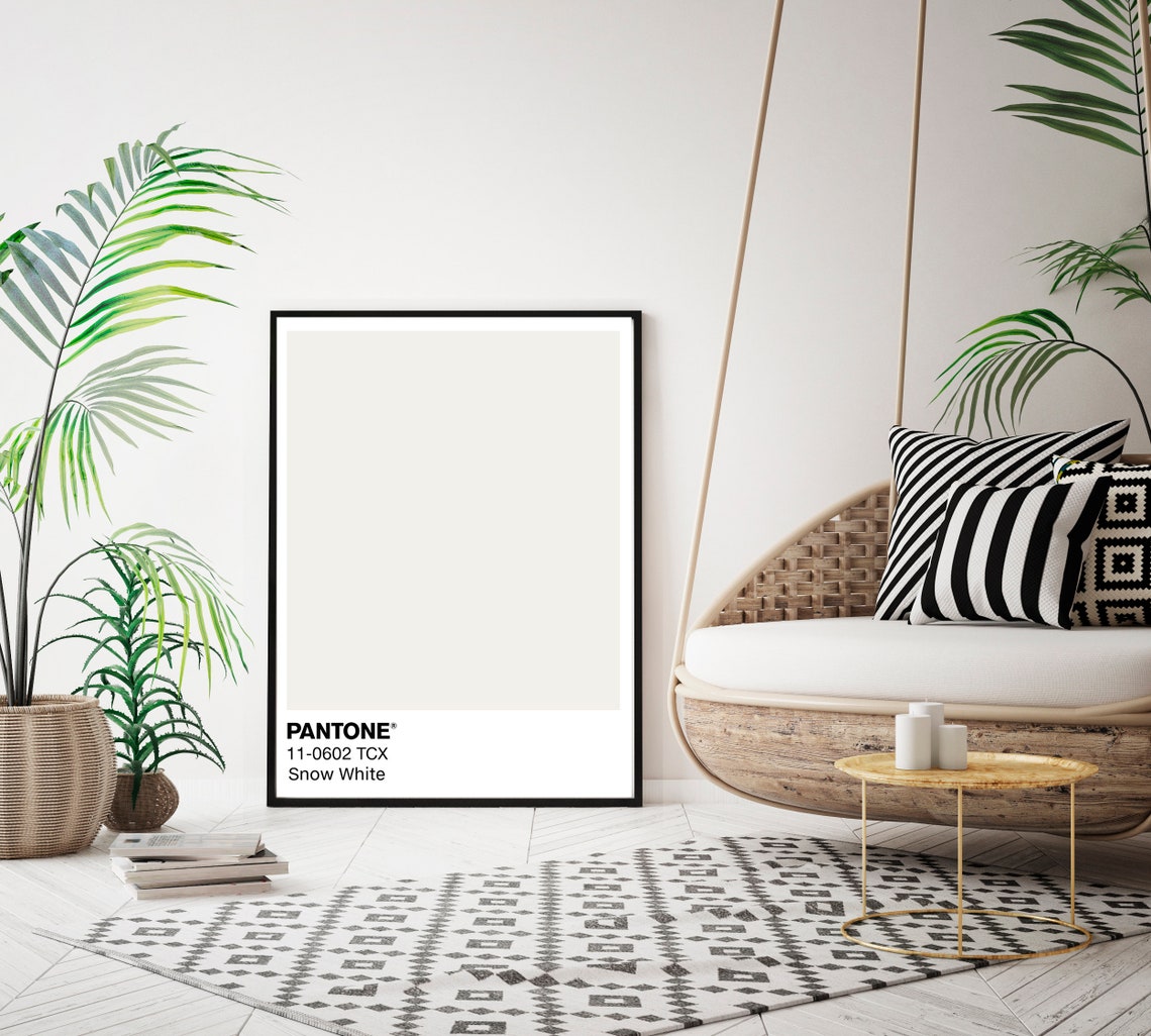 Snow White Pantone Poster//Pantone Color Poster//Printable | Etsy