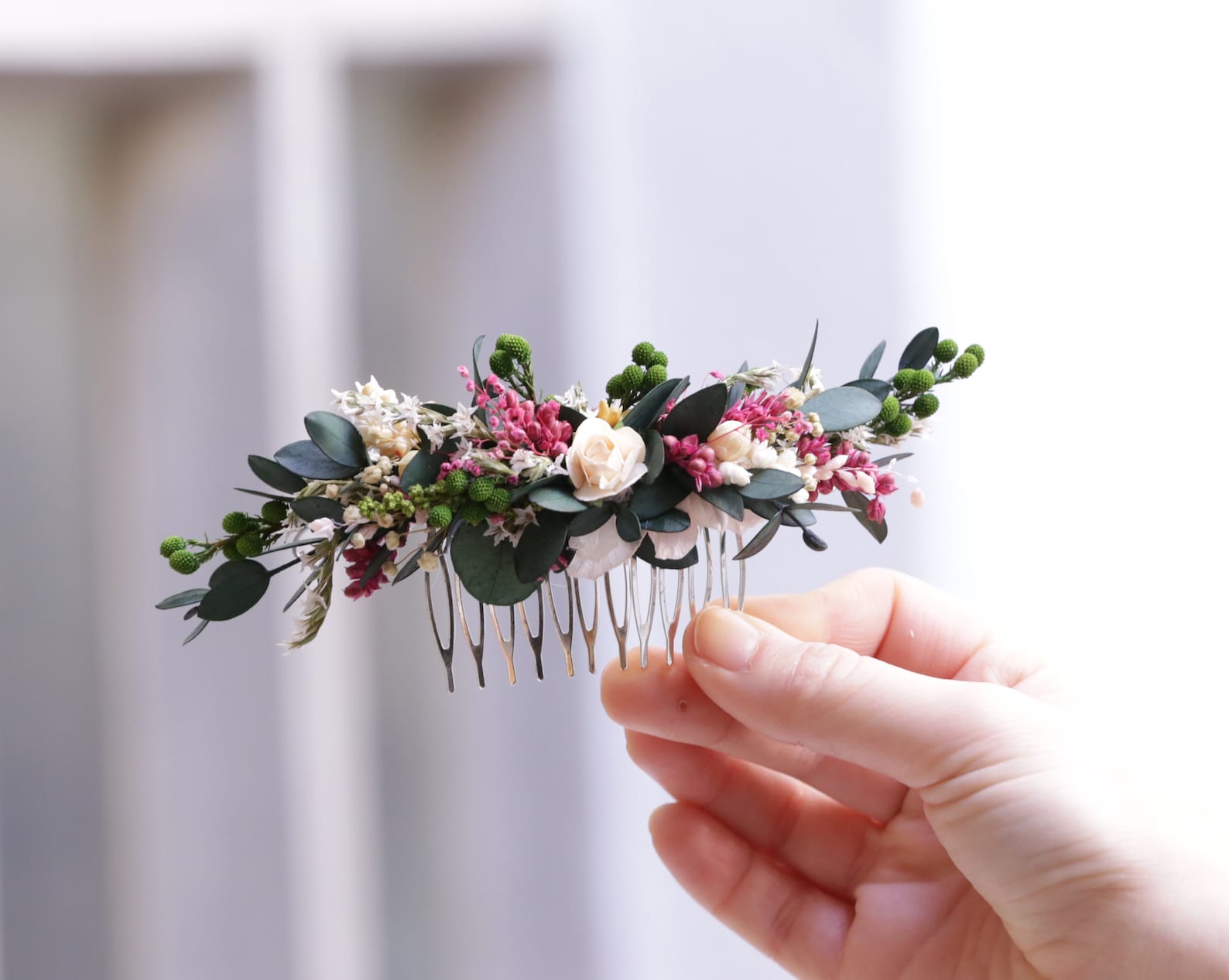 Boho Preserved Flower Headpiece Natural Flower Headpiece Bridal ...