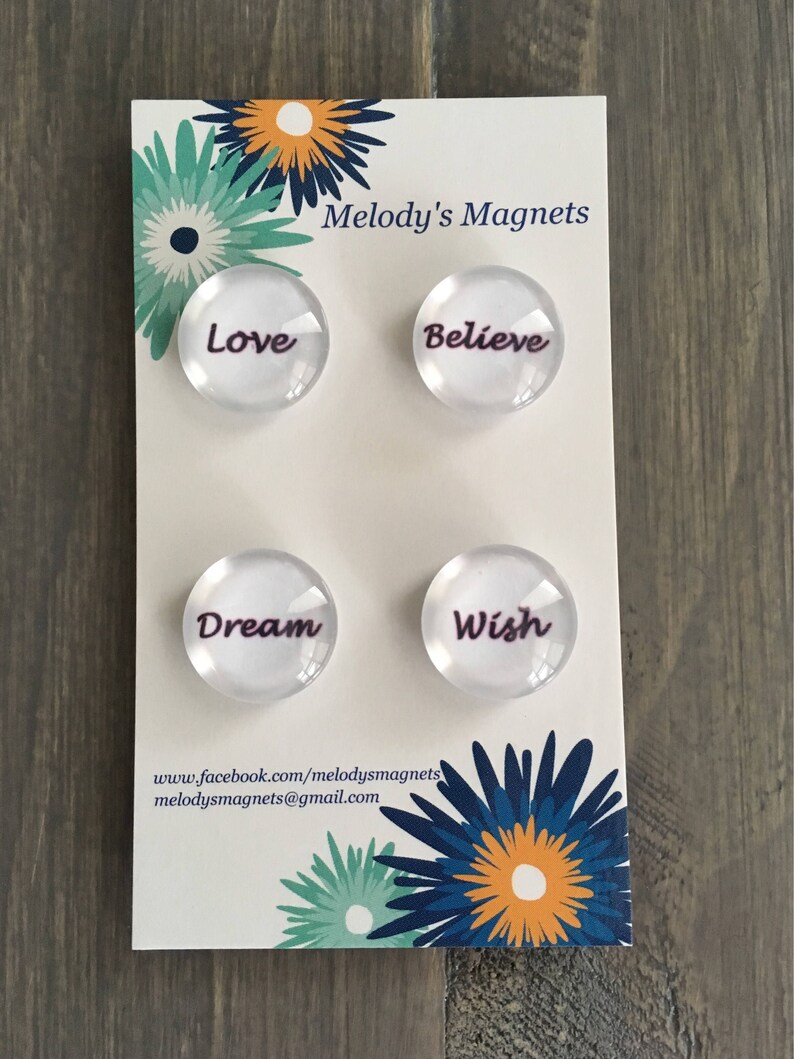Inspirational Word Magnets - Etsy