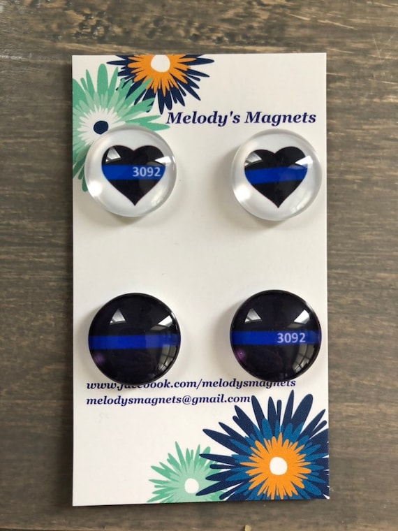 Custom Thin Blue Line Magnets Law Enforcement Thin Blue | Etsy