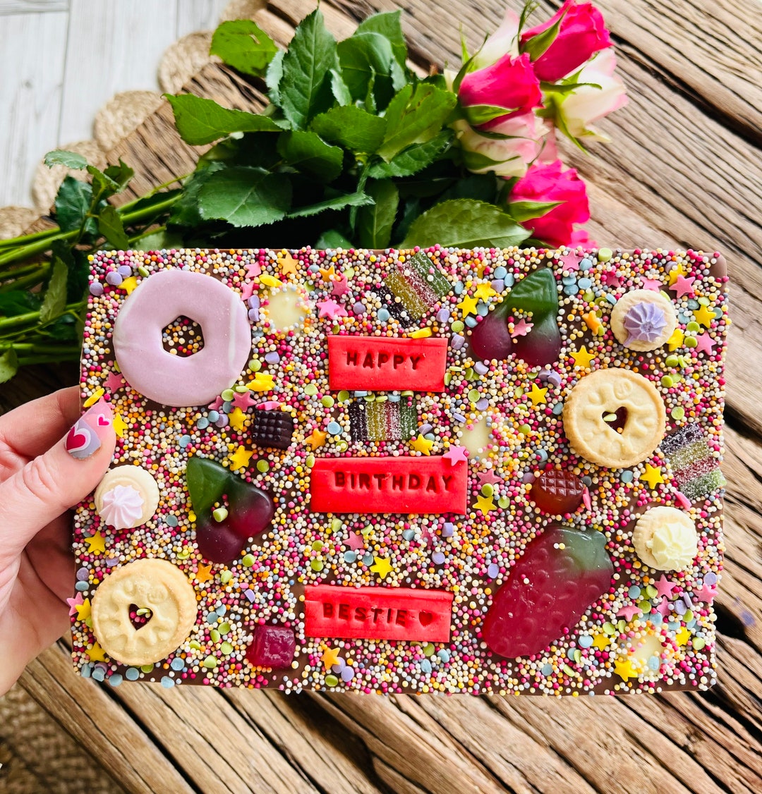 Personalised Chocolate Slab, Birthday Chocolate Slab, Birthday Gift ...