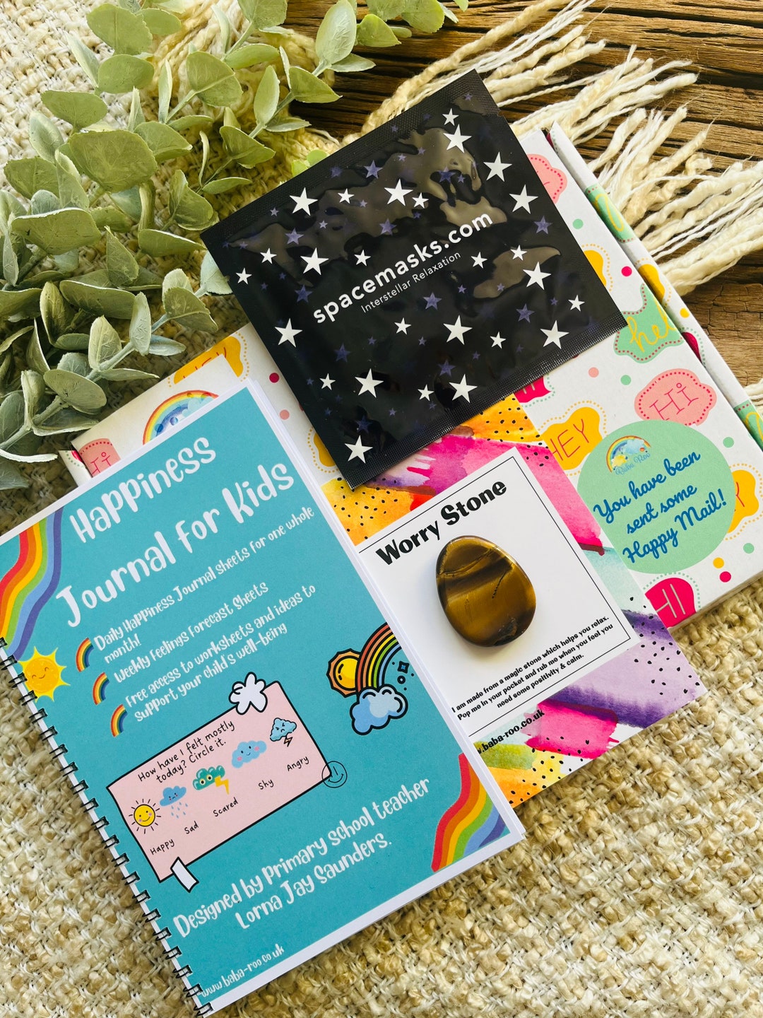 Worry Stone, Kids Wellbeing Box, Kids Mental Health Letterbox Gift ...