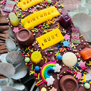 Large Personalised Chocolate Slab, Chocolate Lolly, Children’s ...