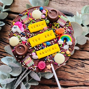 Large Personalised Chocolate Slab, Chocolate Lolly, Children’s Chocolate Gift, Loaded Chocolate ...