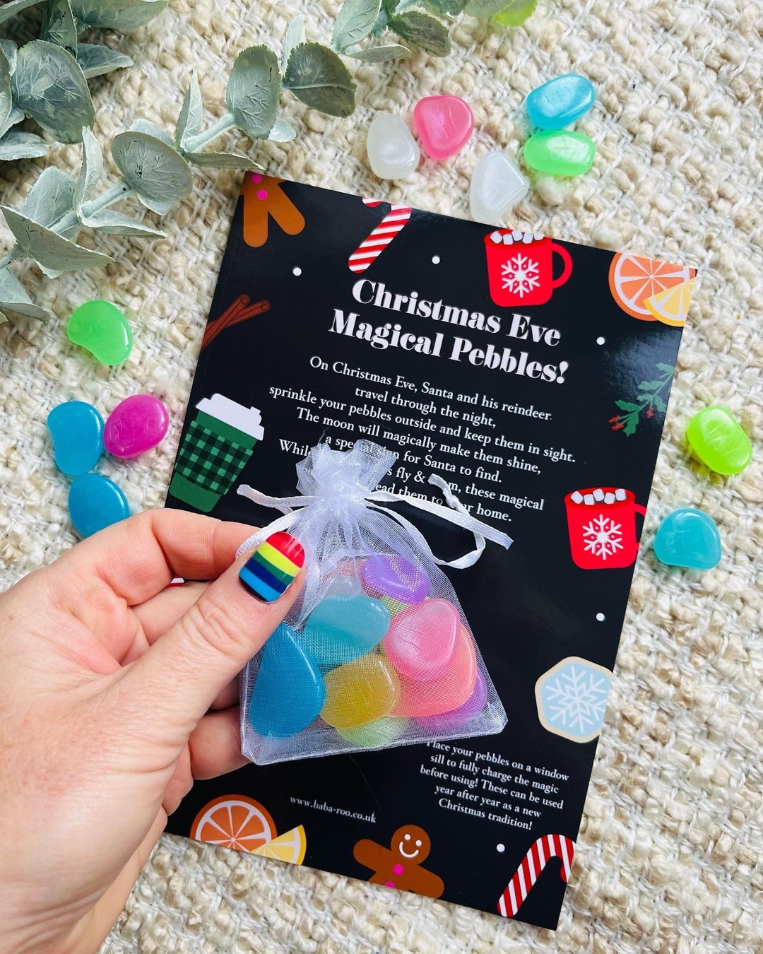 Christmas Eve Magic Pebbles, Xmas Eve Box Filler, Reindeer Food ...