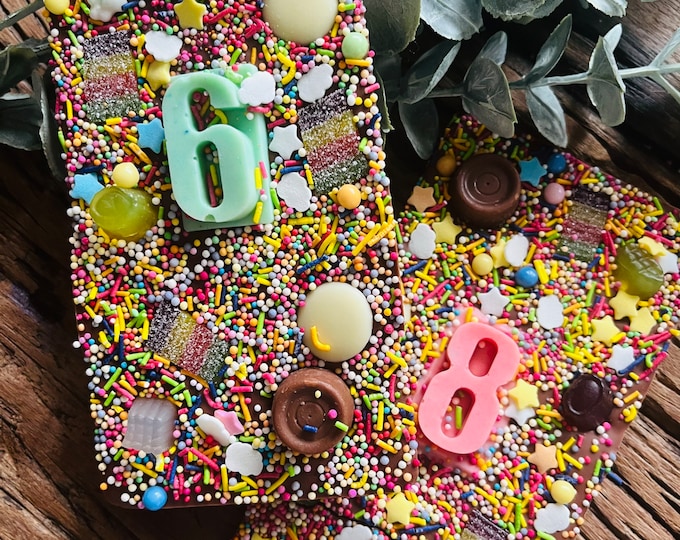 Large Number Chocolate Slab, Children’s Chocolate Gift, Loaded ...