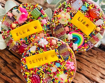 Large Number Chocolate Slab, Children’s Chocolate Gift, Loaded Chocolate Slab, Birthday ...