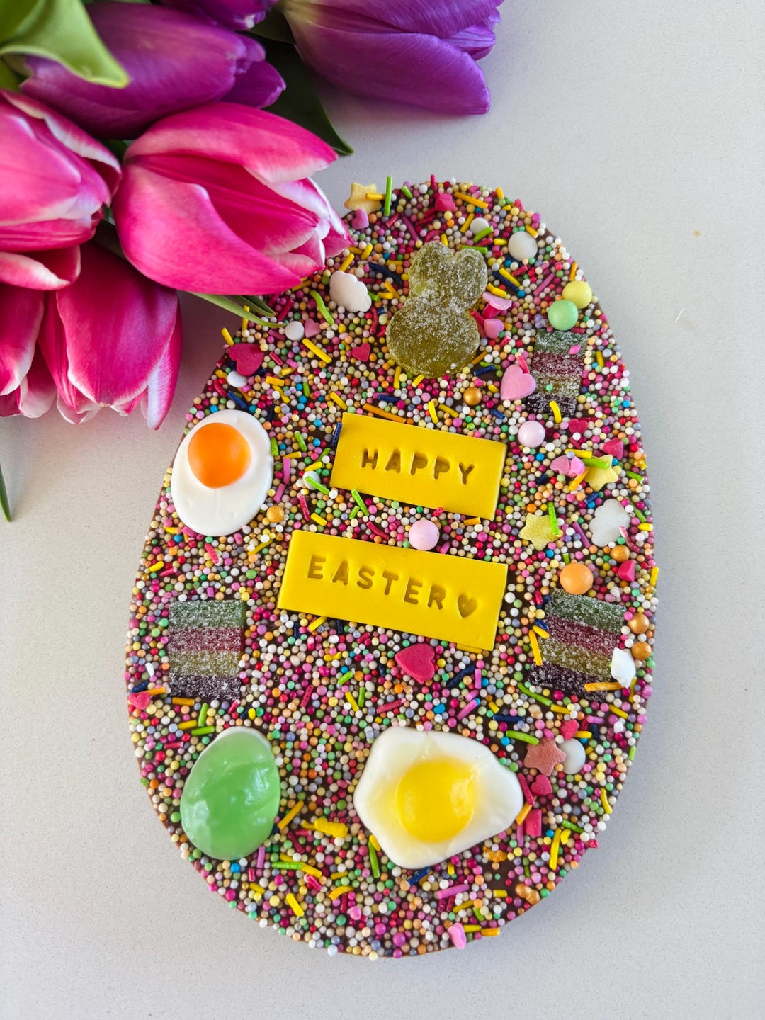 Large Personalised Easter Chocolate Slab, Easter Chocolate Gift ...