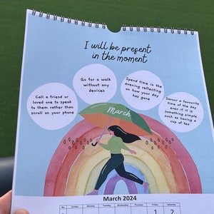 REDUCED Self Care Calendar 2024, Positive Affirmations, Take What You ...