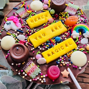 Large Personalised Chocolate Slab, Chocolate Lolly, Children’s Chocolate Gift, Loaded Chocolate ...