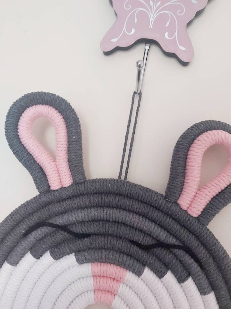Macrame Rabbit Wall Hanging, Nursery Decor, Wall Decor, Animal Macrame ...