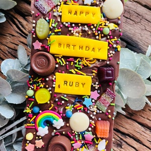 Large Personalised Chocolate Slab, Chocolate Lolly, Children’s ...
