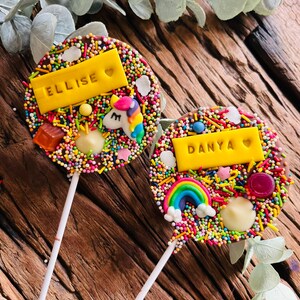 Personalised Chocolate Lolly, Chocolate Children’s Chocolate Gift ...