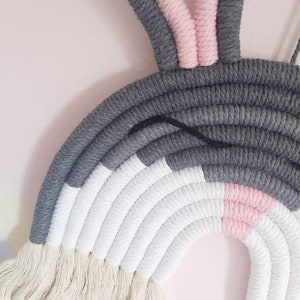 Macrame Rabbit Wall Hanging, Nursery Decor, Wall Decor, Animal Macrame ...