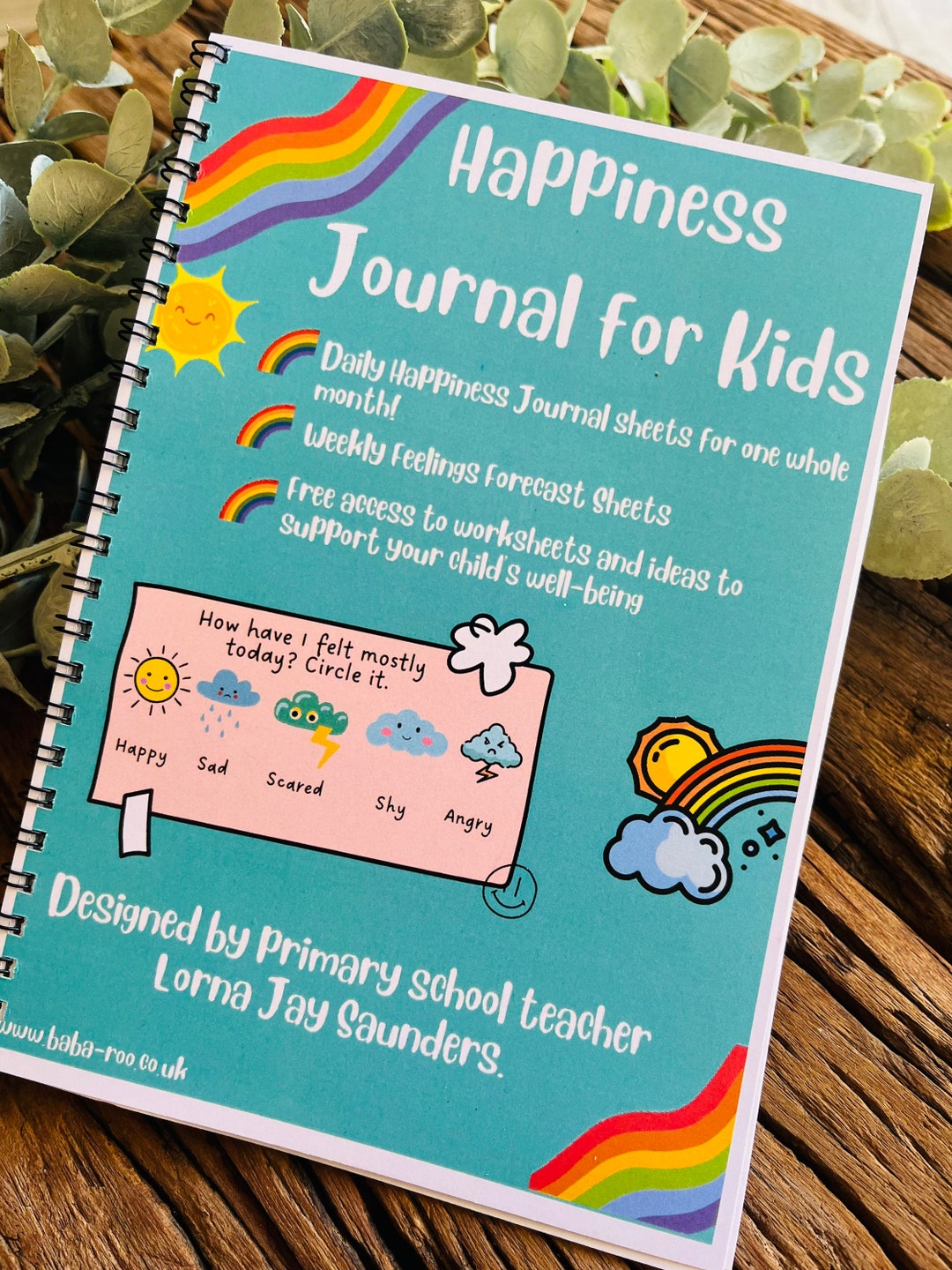 Kids Gratitude Journal, Happiness Journal for Children, Self-care ...