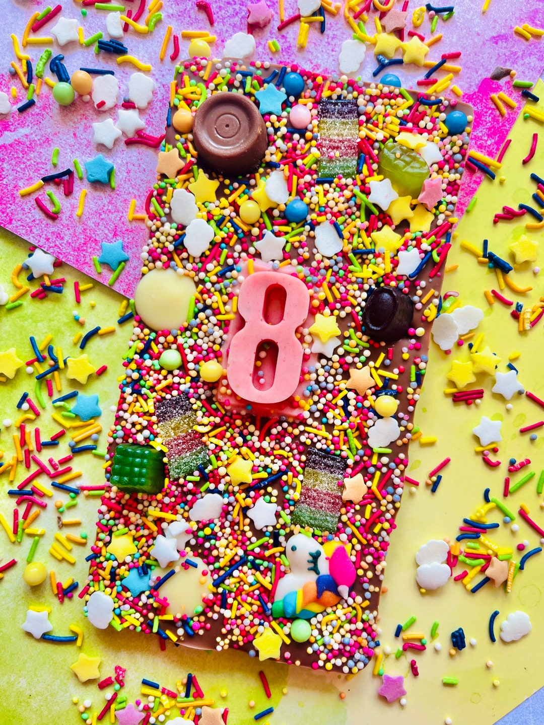 Large Number Chocolate Slab Childrens Chocolate Gift Loaded - Etsy