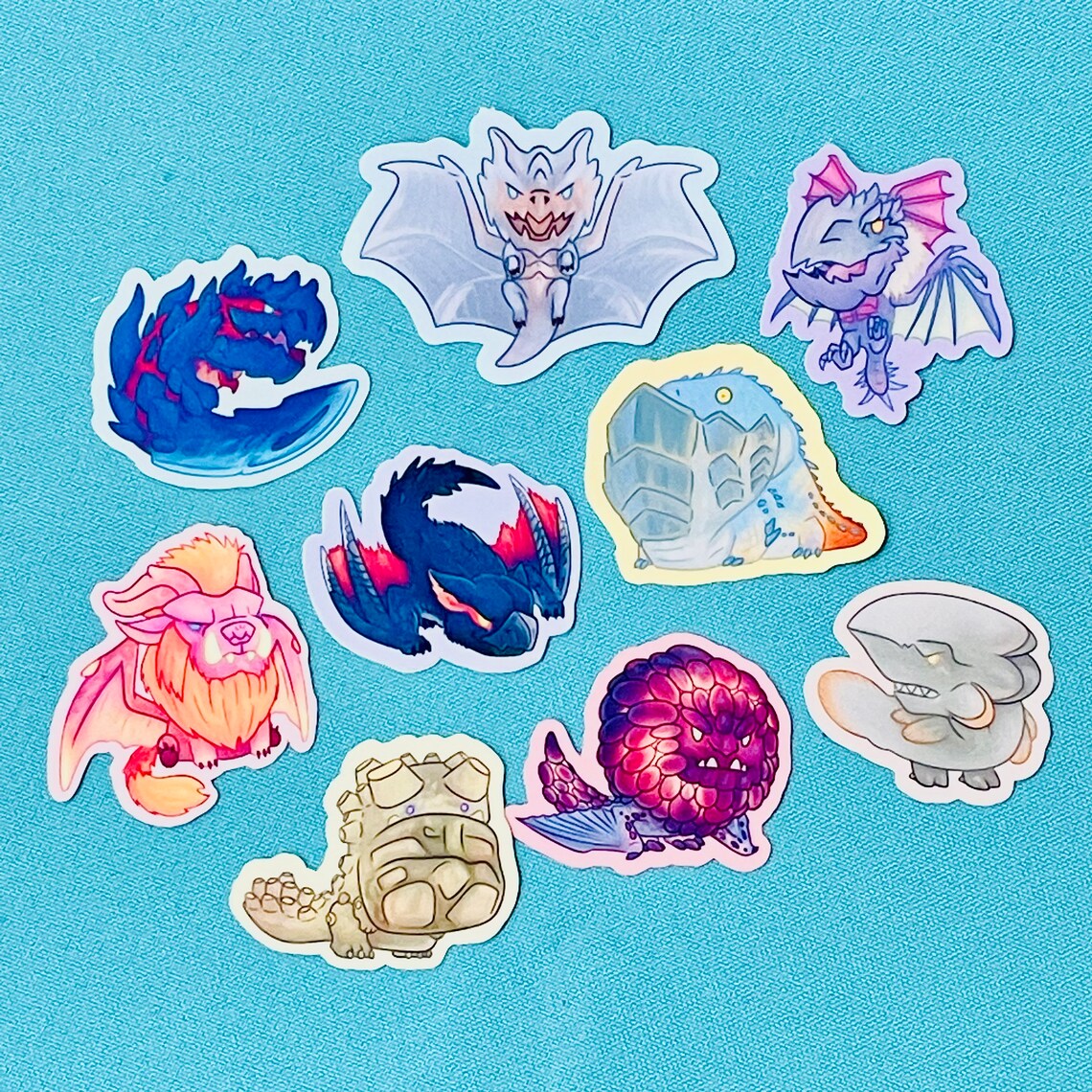 Monster Hunter World Stickers Set 5 - Etsy