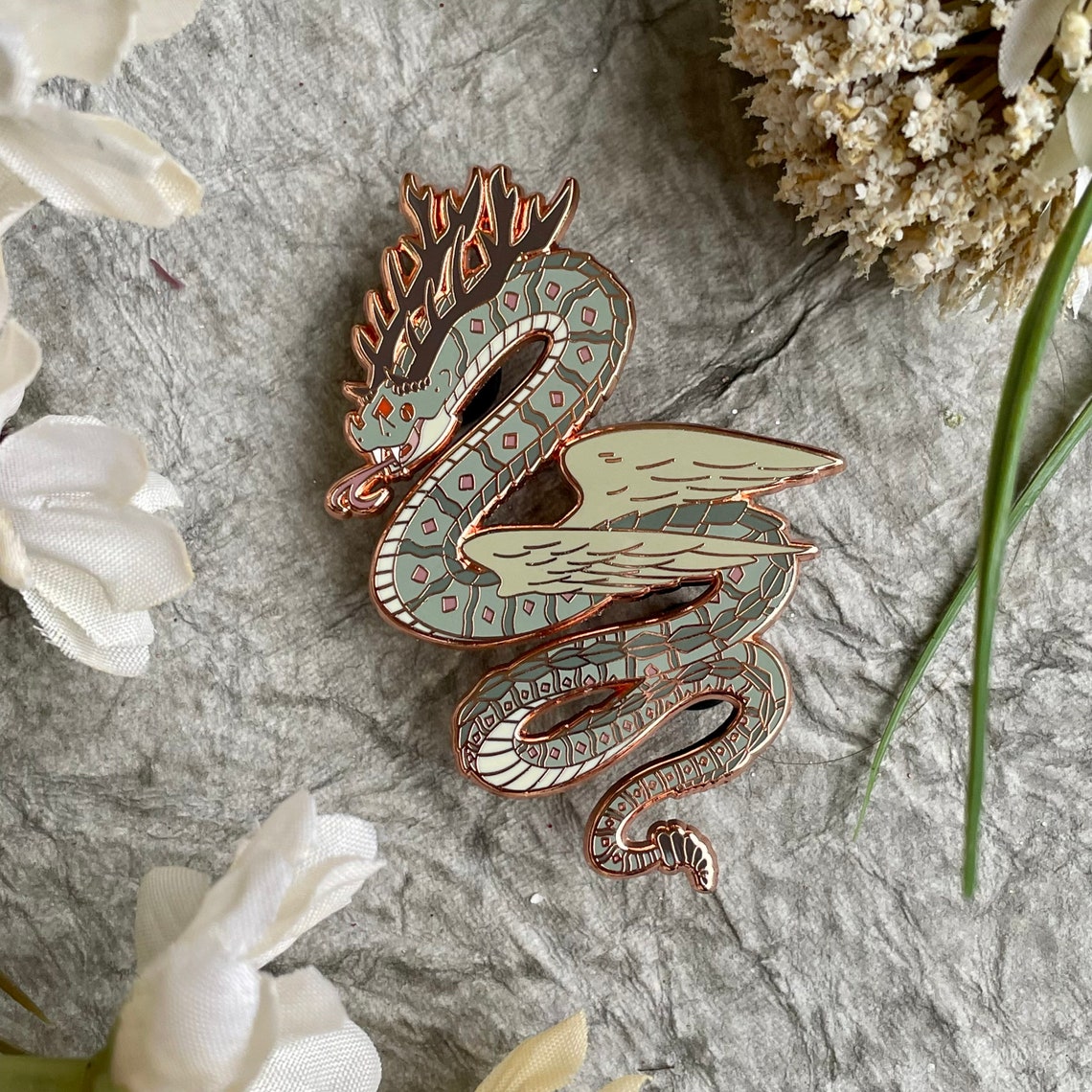 Uktena Enamel Pin: Cherokee Mythology Beastiary Pin Club - Etsy