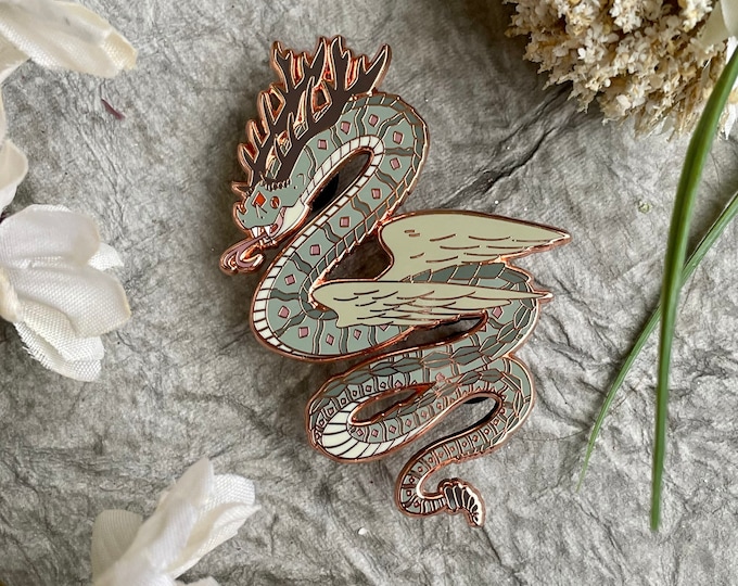 Uktena Enamel Pin: Cherokee Mythology Beastiary Pin Club - Etsy