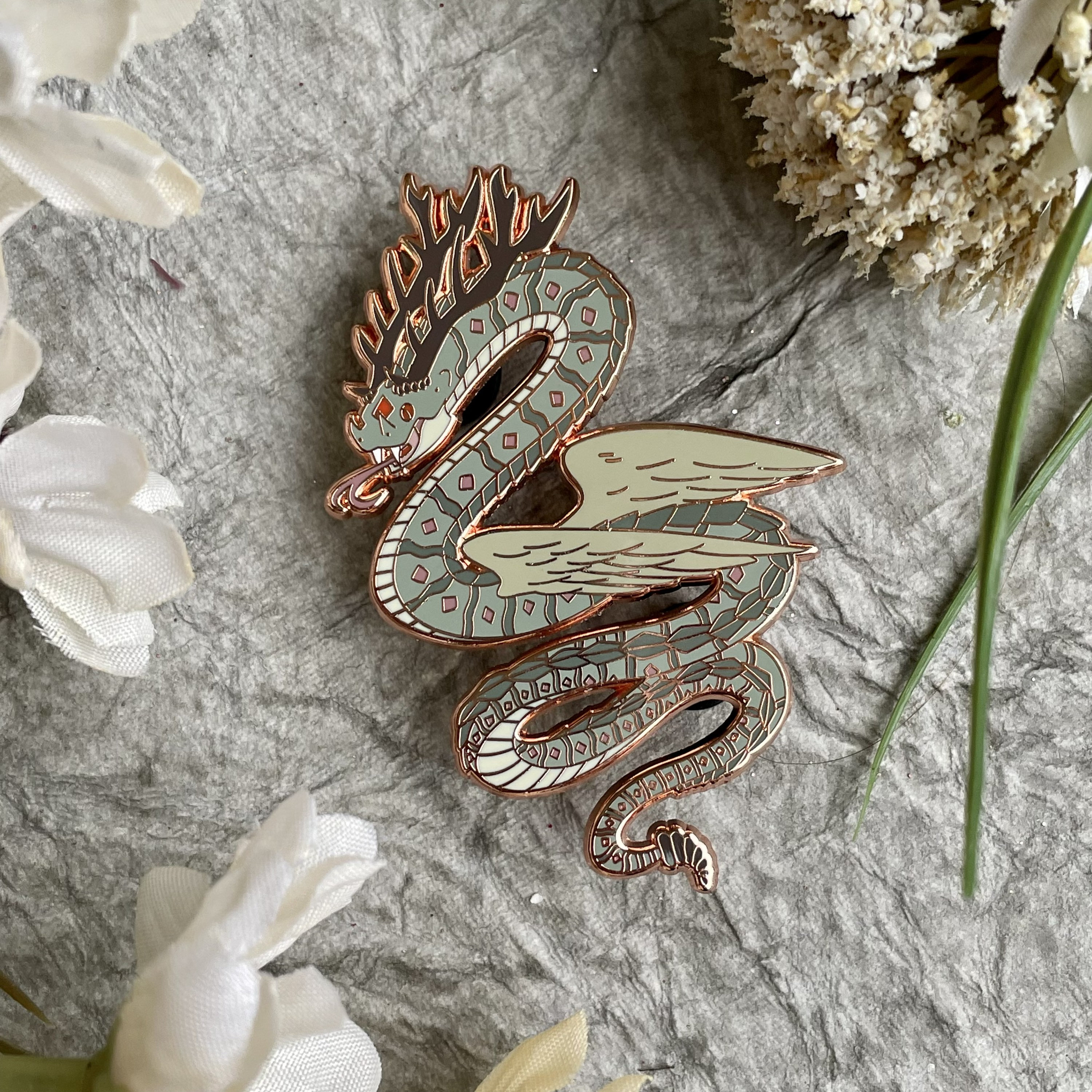 Uktena Enamel Pin: Cherokee Mythology Beastiary Pin Club - Etsy