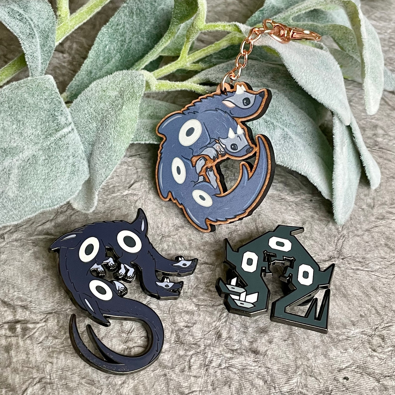 Pal Rai Yuk Wooden Charm: Norse Mythology Beastiary Pin Club - Etsy