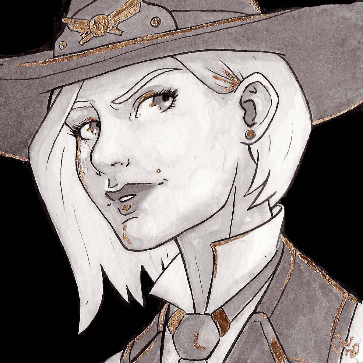 NEW Overwatch Gold Leaf Prints : Ashe Bob Sigma | Etsy