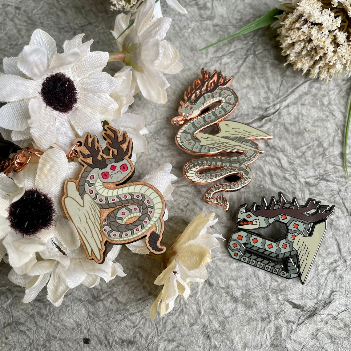 Uktena Enamel Pin: Cherokee Mythology Beastiary Pin Club - Etsy