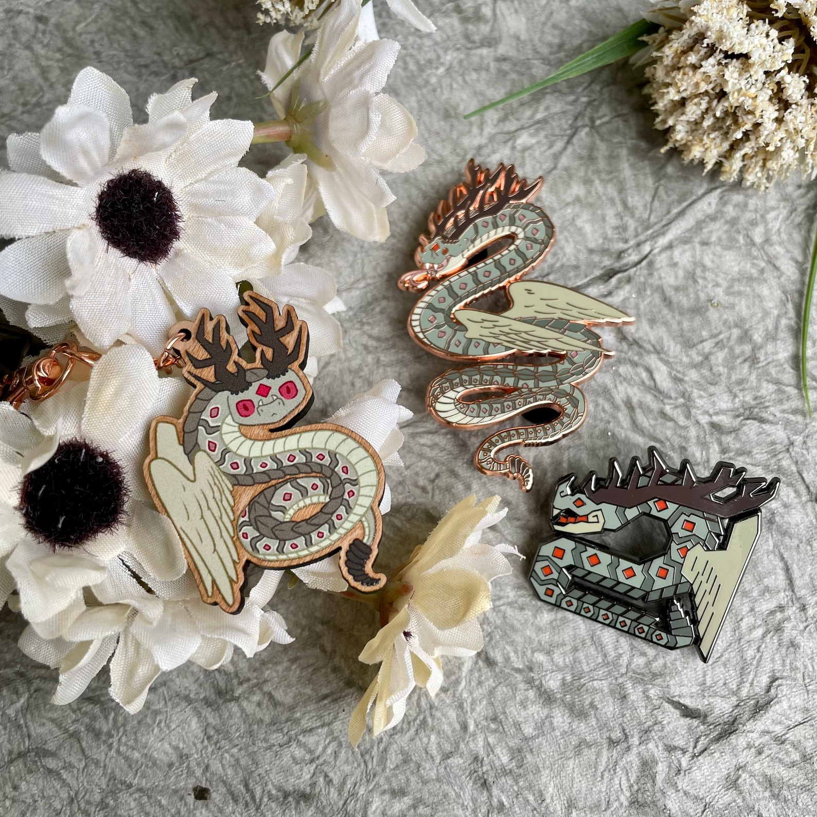 Uktena Enamel Pin: Cherokee Mythology Beastiary Pin Club - Etsy