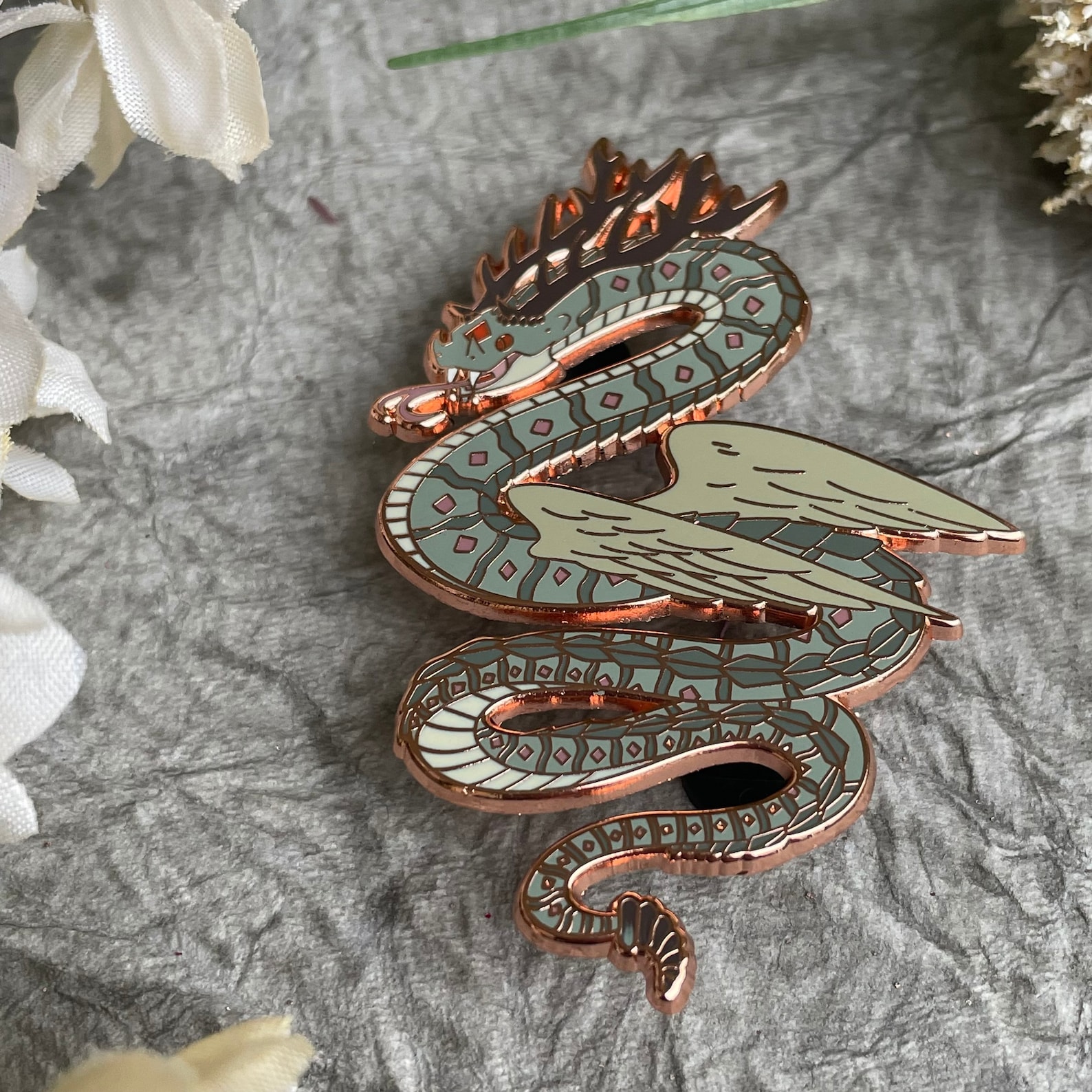 Uktena Enamel Pin: Cherokee Mythology Beastiary Pin Club - Etsy