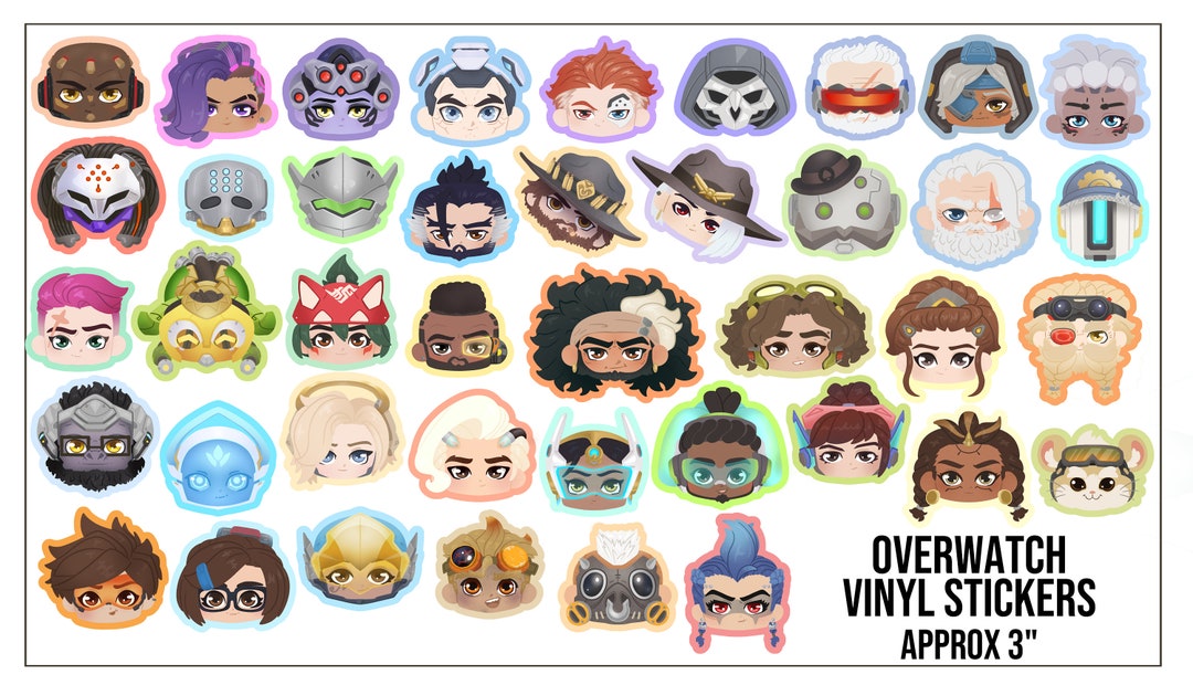 Overwatch Character Stickers: Water Resistant Vinyl Decals - Etsy