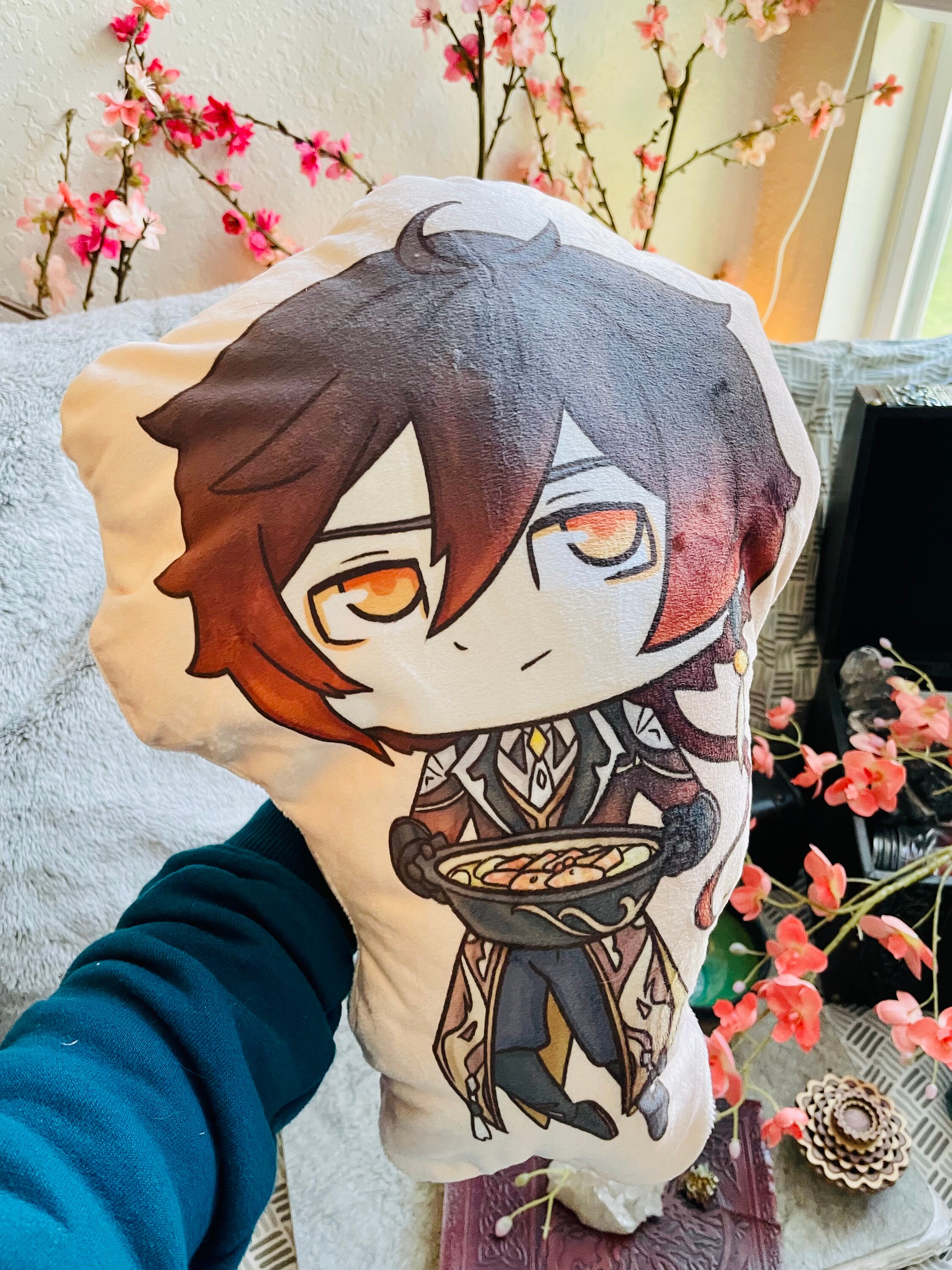 Genshin Impact Pillows: Zhongli Childe Fiscl Xinyan | Etsy