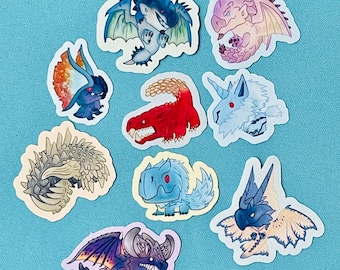 Monster Hunter World Stickers Set B | Etsy