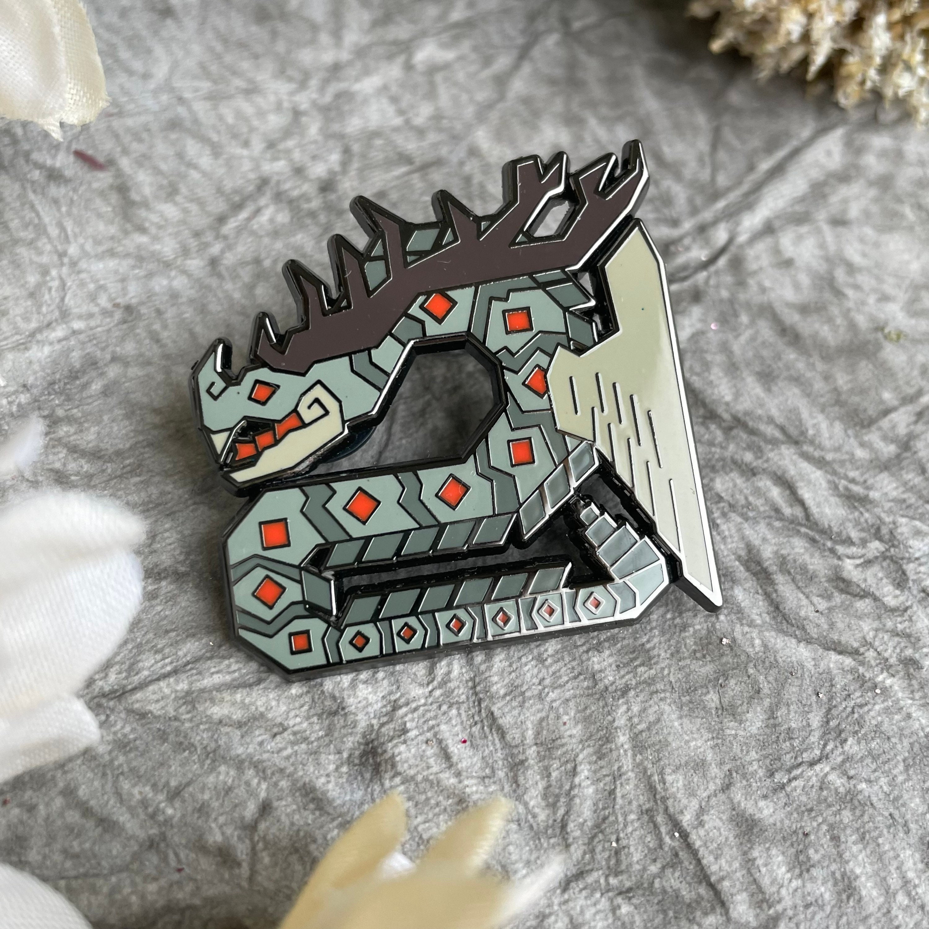 Uktena Enamel Pin: Cherokee Mythology Beastiary Pin Club - Etsy