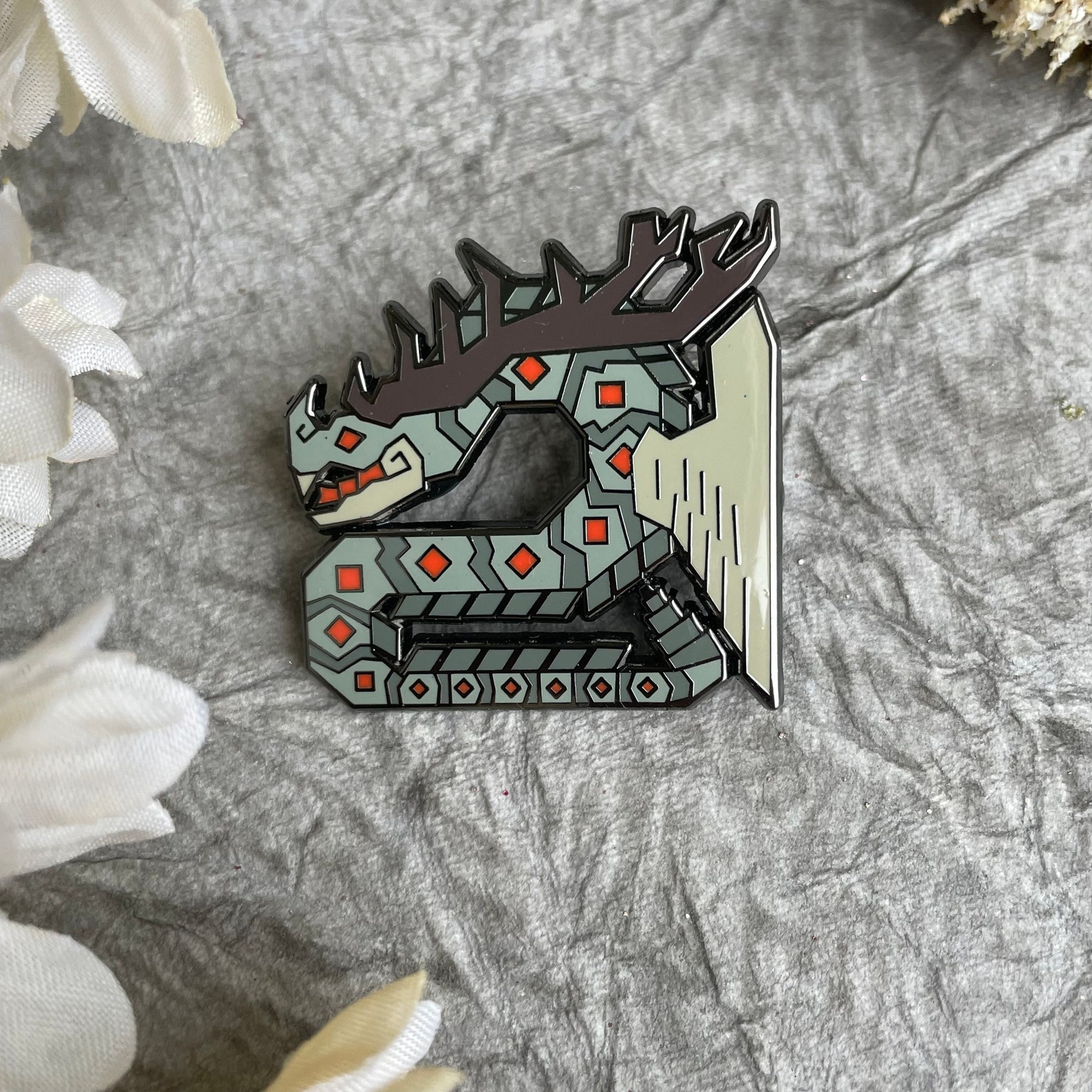 Uktena Enamel Pin: Cherokee Mythology Beastiary Pin Club - Etsy