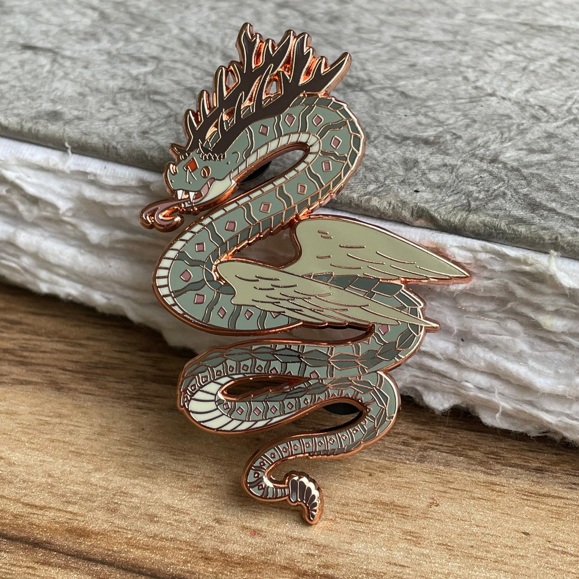 Uktena Enamel Pin: Cherokee Mythology Beastiary Pin Club - Etsy