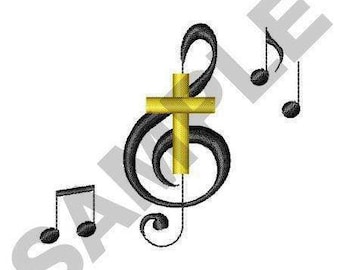 Music note cross | Etsy