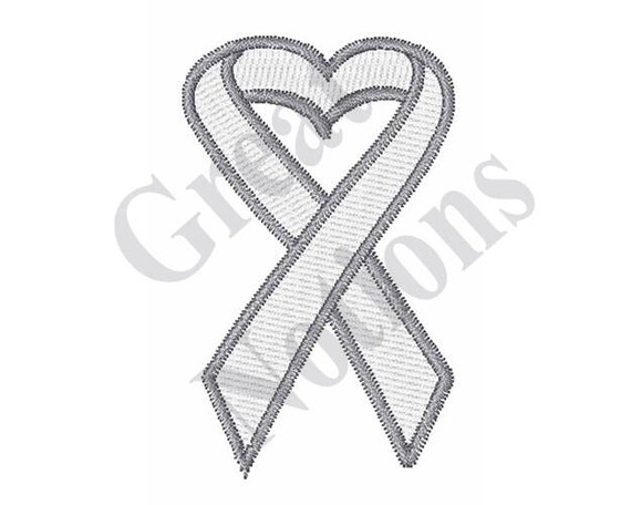 Lung Cancer Ribbon - Machine Embroidery Design from GreatNotionsDesigns ...
