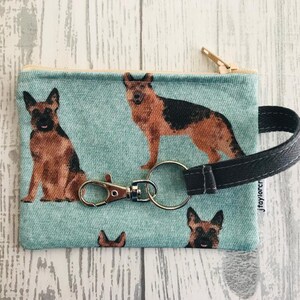 German Shepherd Dog Fabric Zip Coin Purse, Bags & Purses, Dog Lover ...