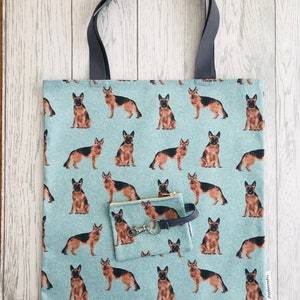 German Shepherd Dog Fabric Zip Coin Purse, Bags & Purses, Dog Lover ...