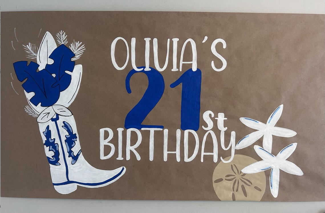 Hand Painted Brown Paper Banner! - Etsy