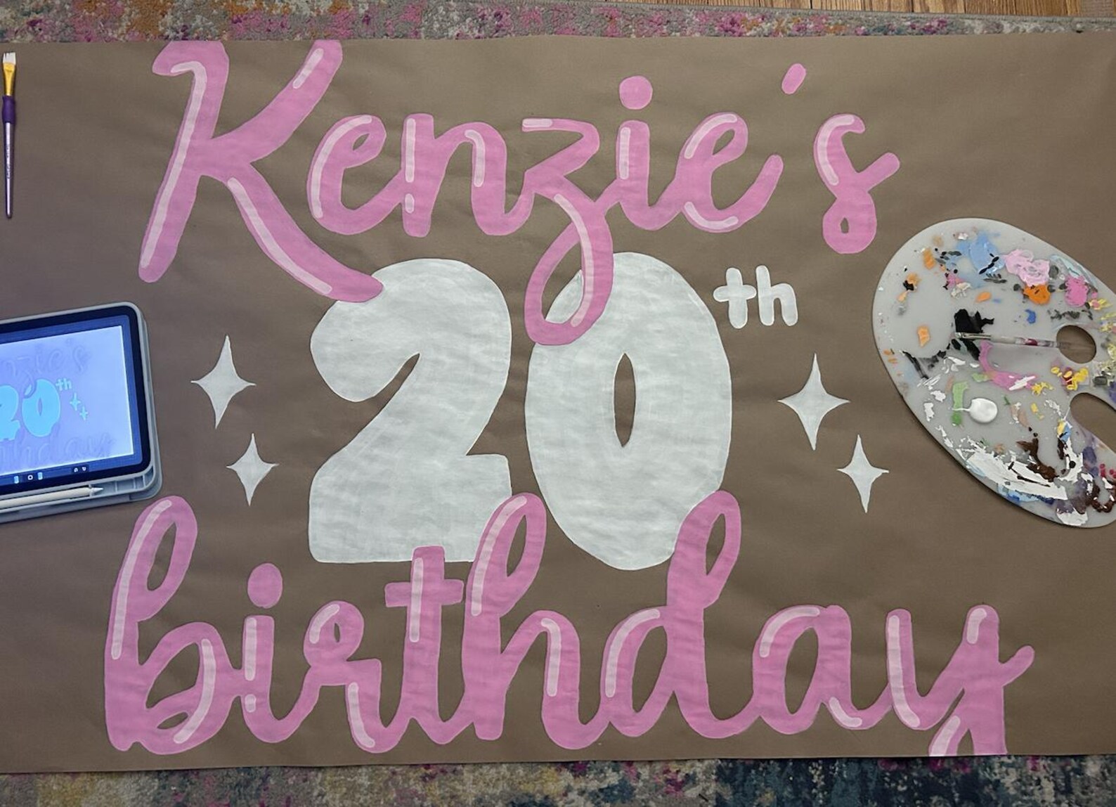 Hand Painted Brown Paper Banner! - Etsy
