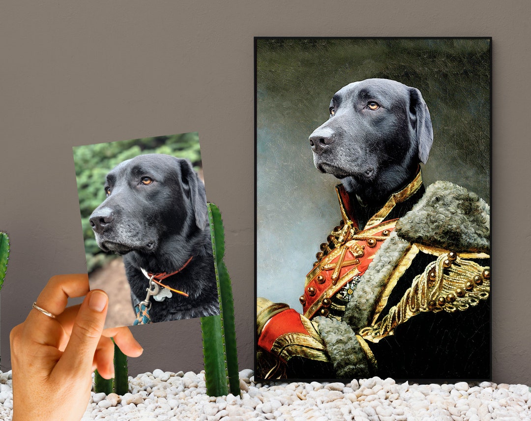 Custom Pet Soldier Portrait, Custom Dog Portrait, Pet Portraits, Pet ...