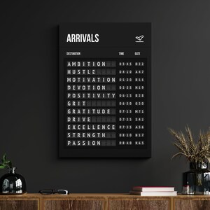 Custom Airport Arrivals Board Poster | Travel Art | Airport Art | Plane ...